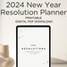 New Years Resolution Planner 2024, Resolution Goal Setting, Printable ...
