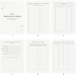New Years Resolution Planner 2024, Resolution Goal Setting, Printable ...