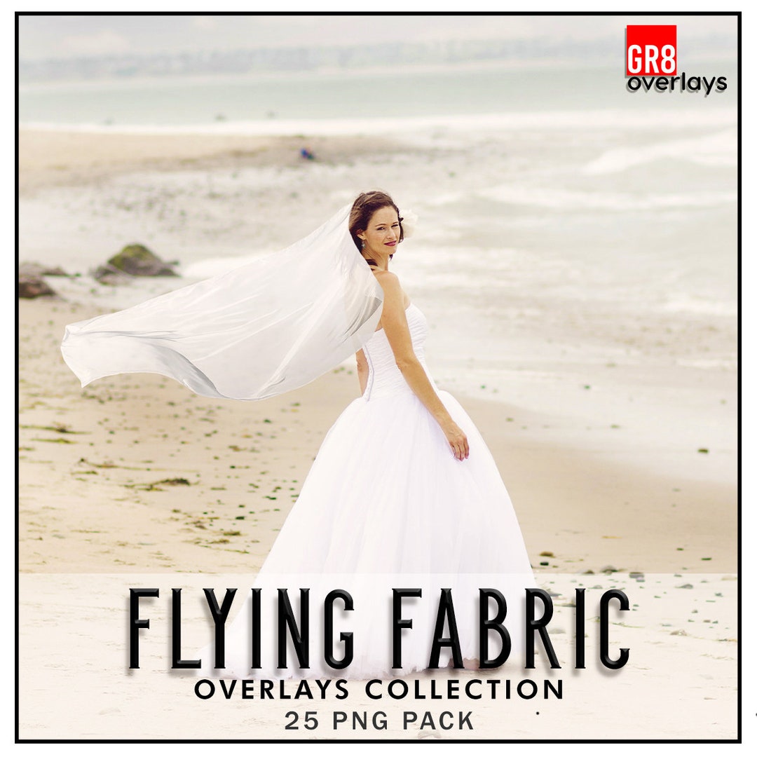 FLYING FABRIC Photoshop Overlays, Photoshop Overlay, PNG Overlays ...