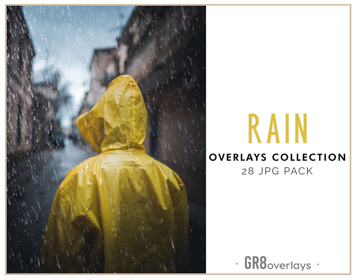 RAIN OVERLAYS Rainstorm Overlays Rain Overlay Photo - Etsy