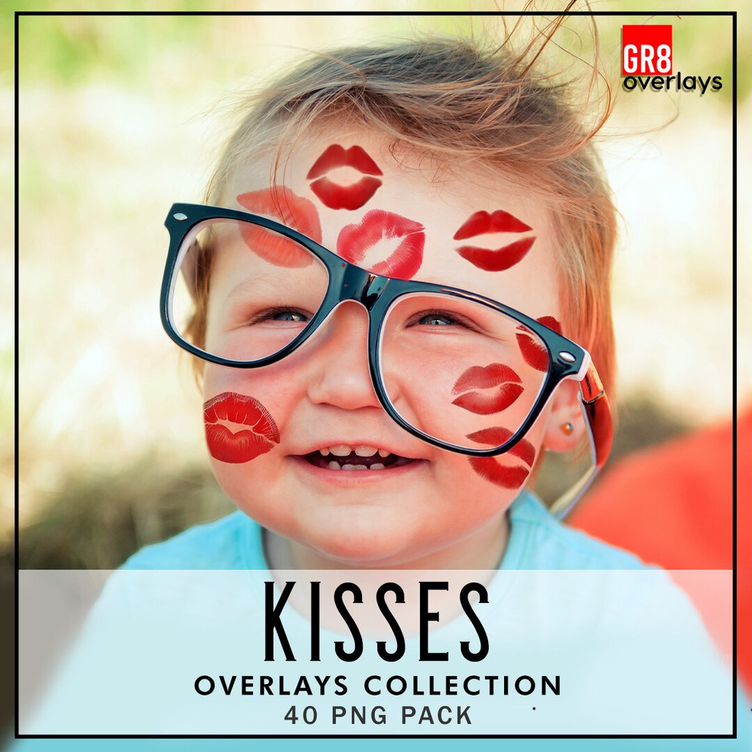 40 KISSES Photoshop Overlays, PNG Files, Photo Overlays, Photoshop ...