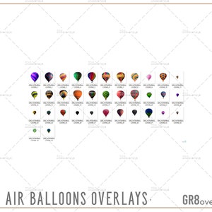 AIR BALLOONS Overlays, PNG, Balloons, Hot Air Ballons, Photoshop ...
