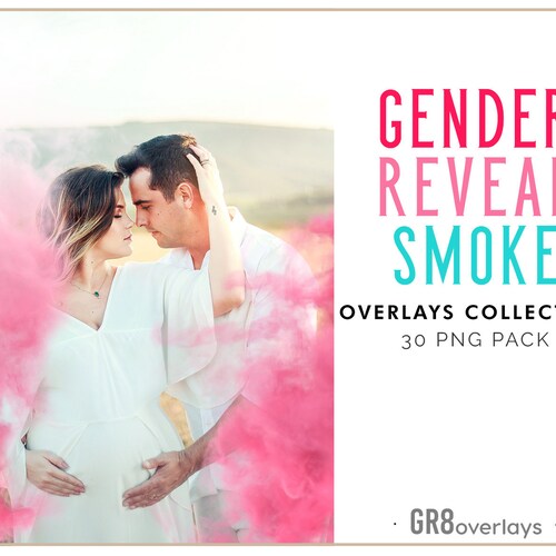 30 GENDER REVEAL Smoke Bomb Overlays DIGITAL Files Smoke - Etsy