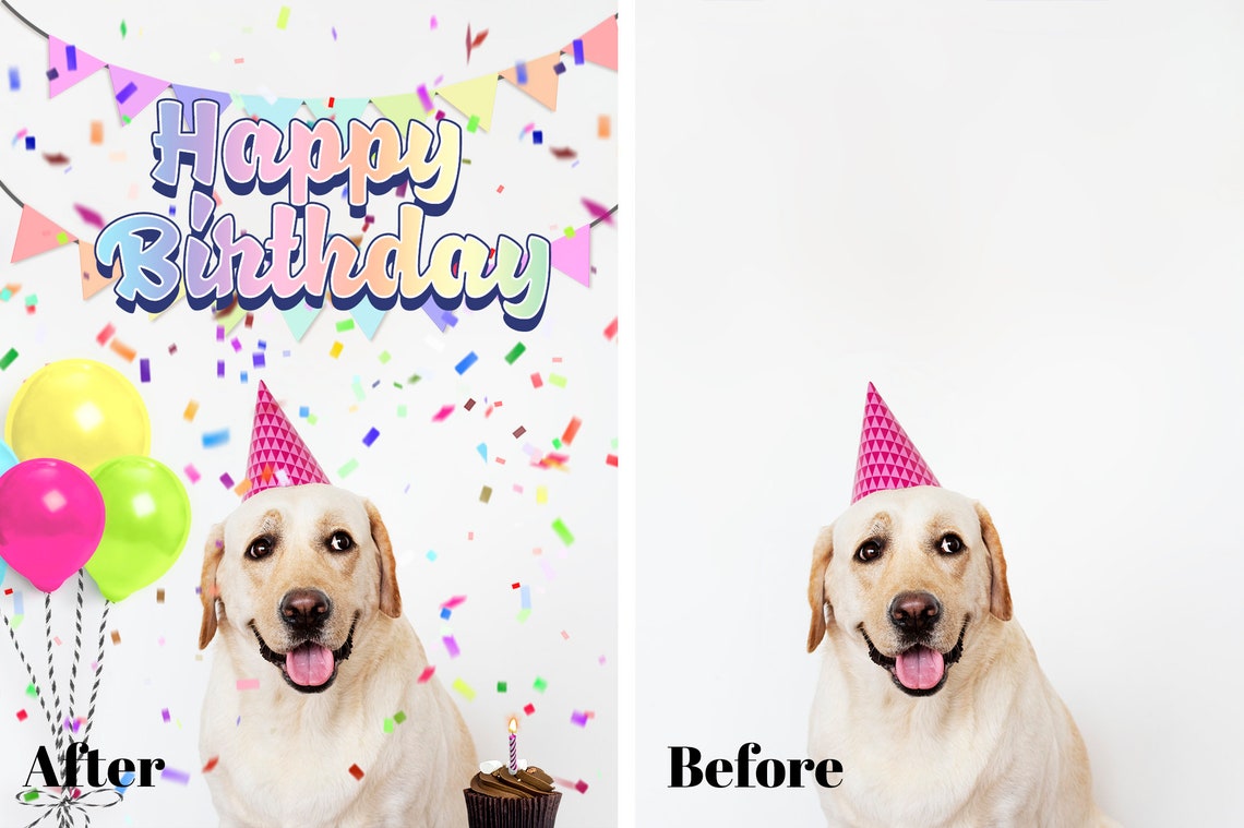 50 BIRTHDAY BUNDLE Overlays, PNG Overlays, Photoshop Overlays ...