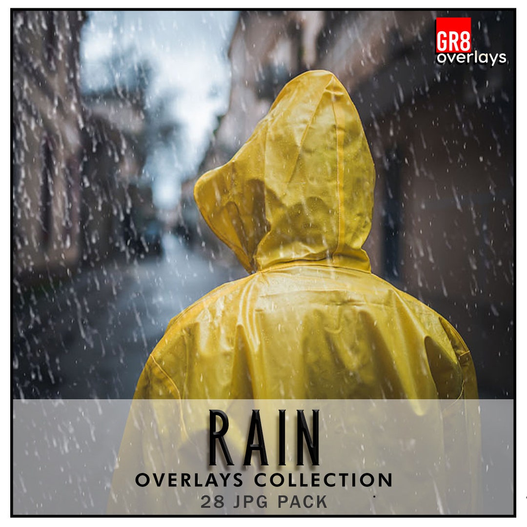 RAIN OVERLAYS, Rainstorm Overlays, Rain Overlay, Photo Overlay ...