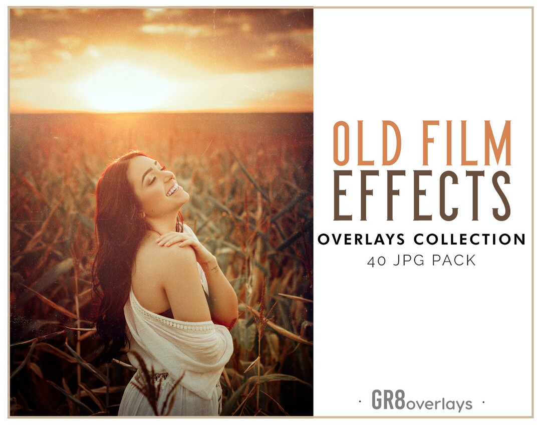 OLD FILM EFFECT Overlays Vintage Overlays Light Leak Film - Etsy
