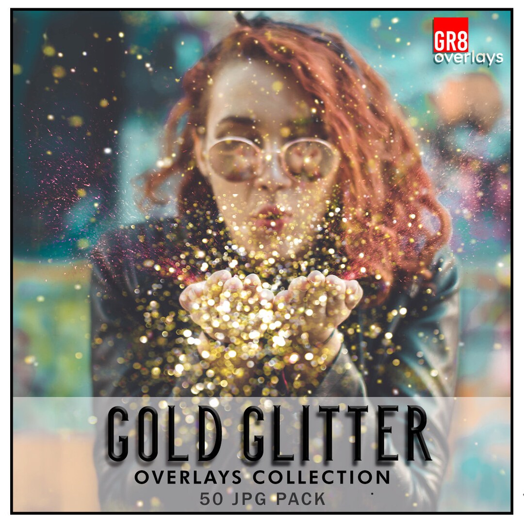 GOLD GLITTER OVERLAYS, Blowing Glitter Overlays, Glitter Overlay, Fairy ...