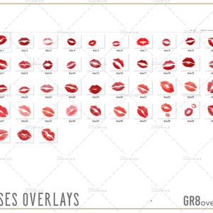 40 KISSES Photoshop Overlays, PNG Files, Photo Overlays, Photoshop ...