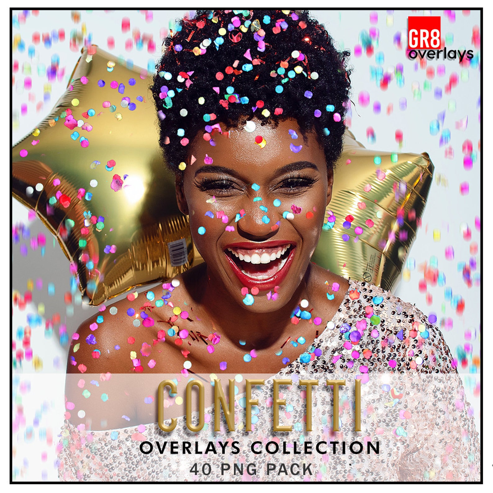 40 CONFETTI OVERLAYS, Blowing Confetti Overlays, Confetti Overlay ...