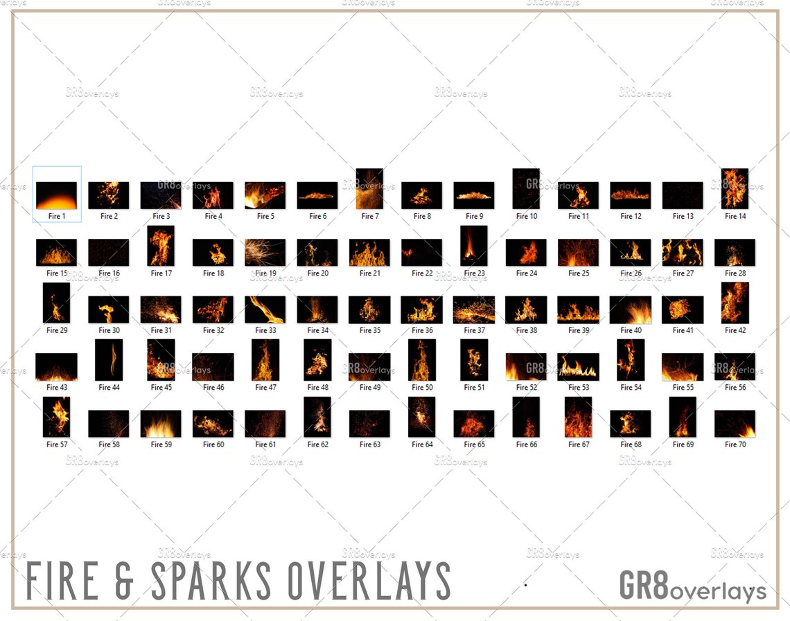 70 FIRE & SPARKS OVERLAYS Fire Overlays Sparks Overlays - Etsy Canada