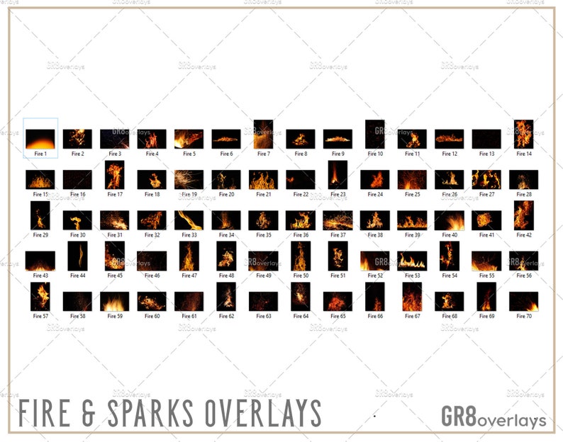 70 FIRE & SPARKS OVERLAYS Fire Overlays Sparks Overlays - Etsy