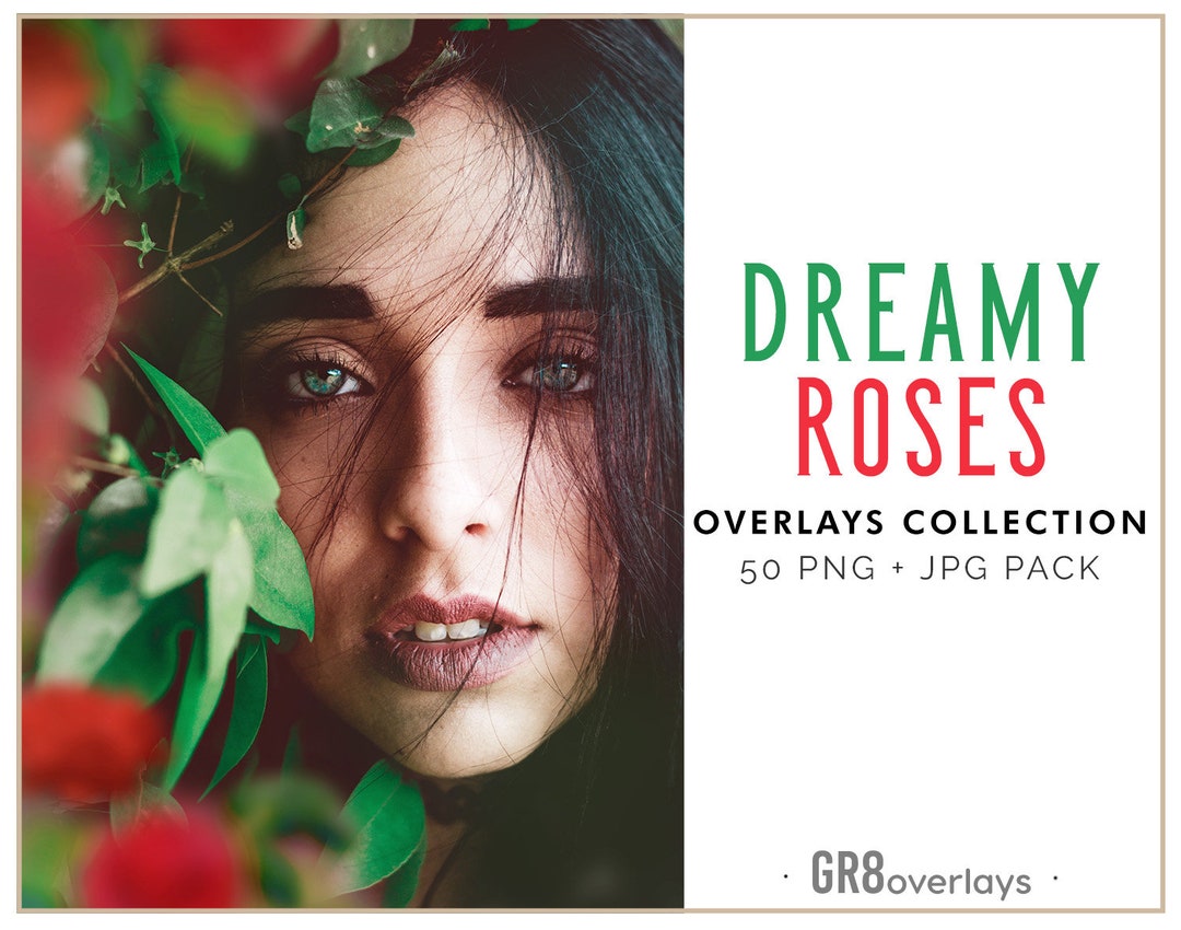 50 DREAMY ROSES Overlays PNG Flowers Rose Overlay - Etsy