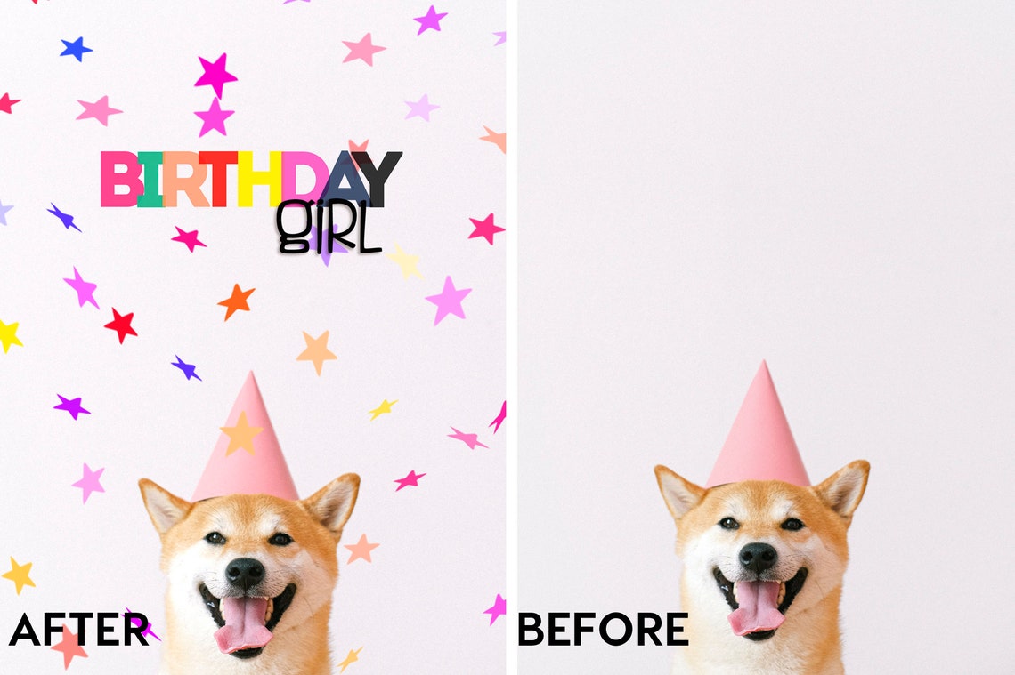 50 BIRTHDAY BUNDLE Overlays, PNG Overlays, Photoshop Overlays ...