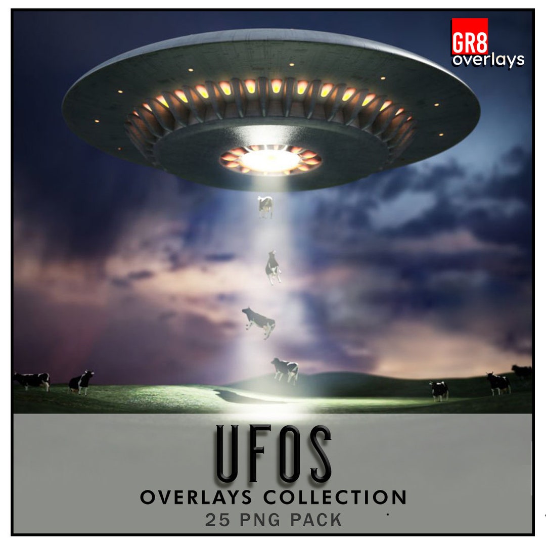 25 UFO Overlays, PNG Files, Photoshop Overlay, Photoshop Overlays ...