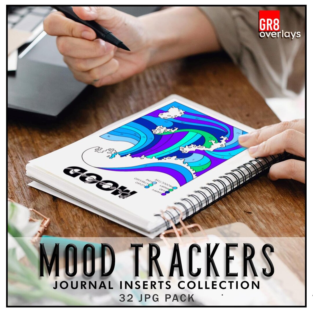 32 MOOD TRACKER Journal Inserts, Printable, JPG Files, Digital Files ...