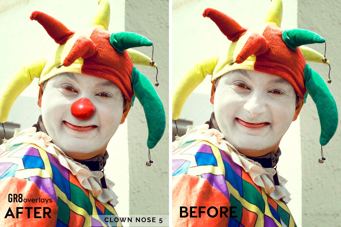 10 CLOWN NOSES Photoshop Overlays, PNG Files, Photo Overlays, Photoshop ...