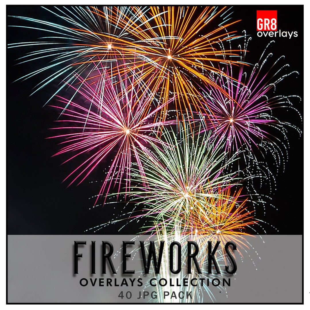 FIREWORKS Overlays, Photoshop Overlay, Wedding, Party, Sparklers, Light ...