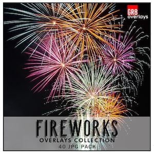 FIREWORKS Overlays, Photoshop Overlay, Wedding, Party, Sparklers, Light ...