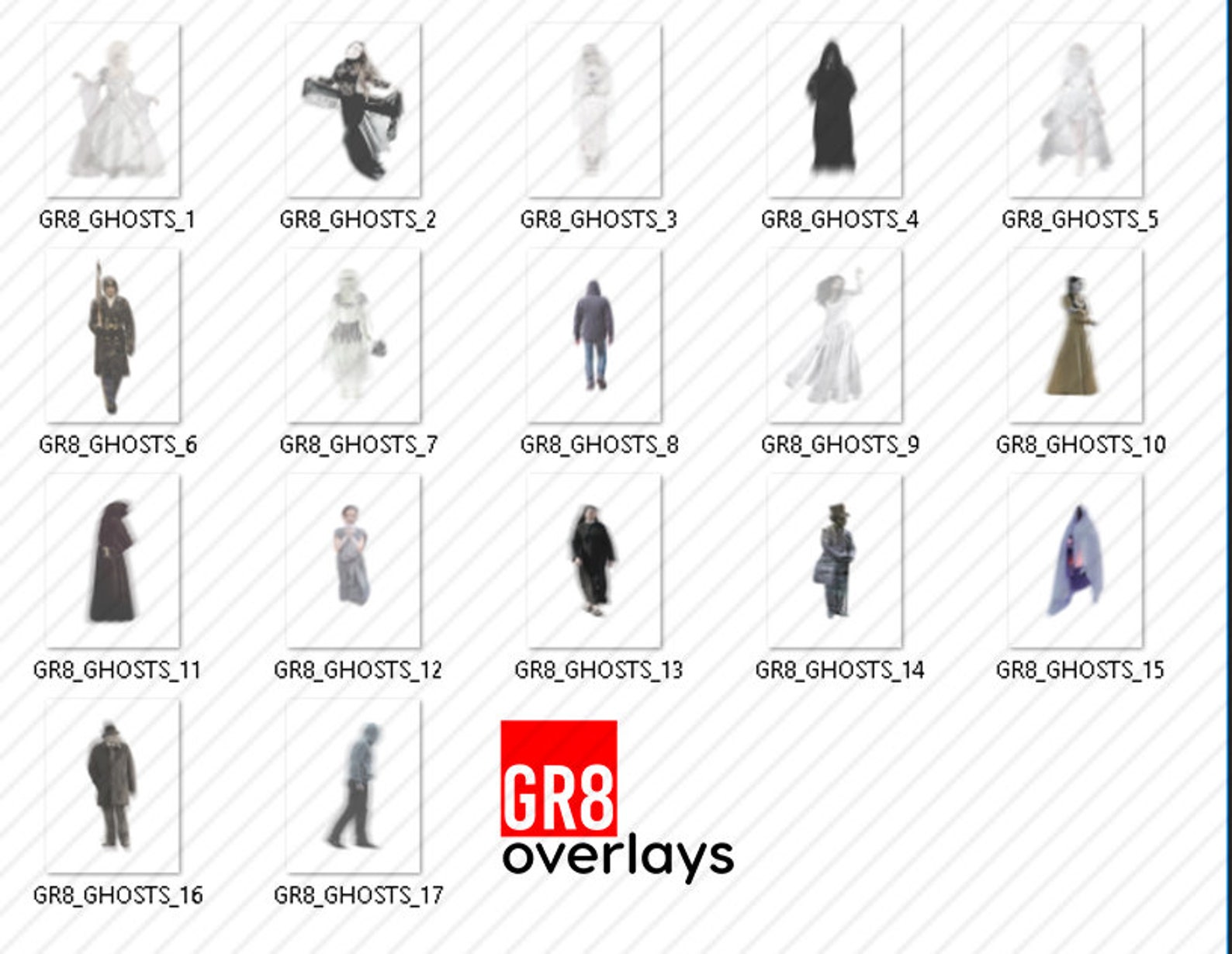 GHOSTS Overlays Png Photoshop Overlays Photoshop Overlay - Etsy