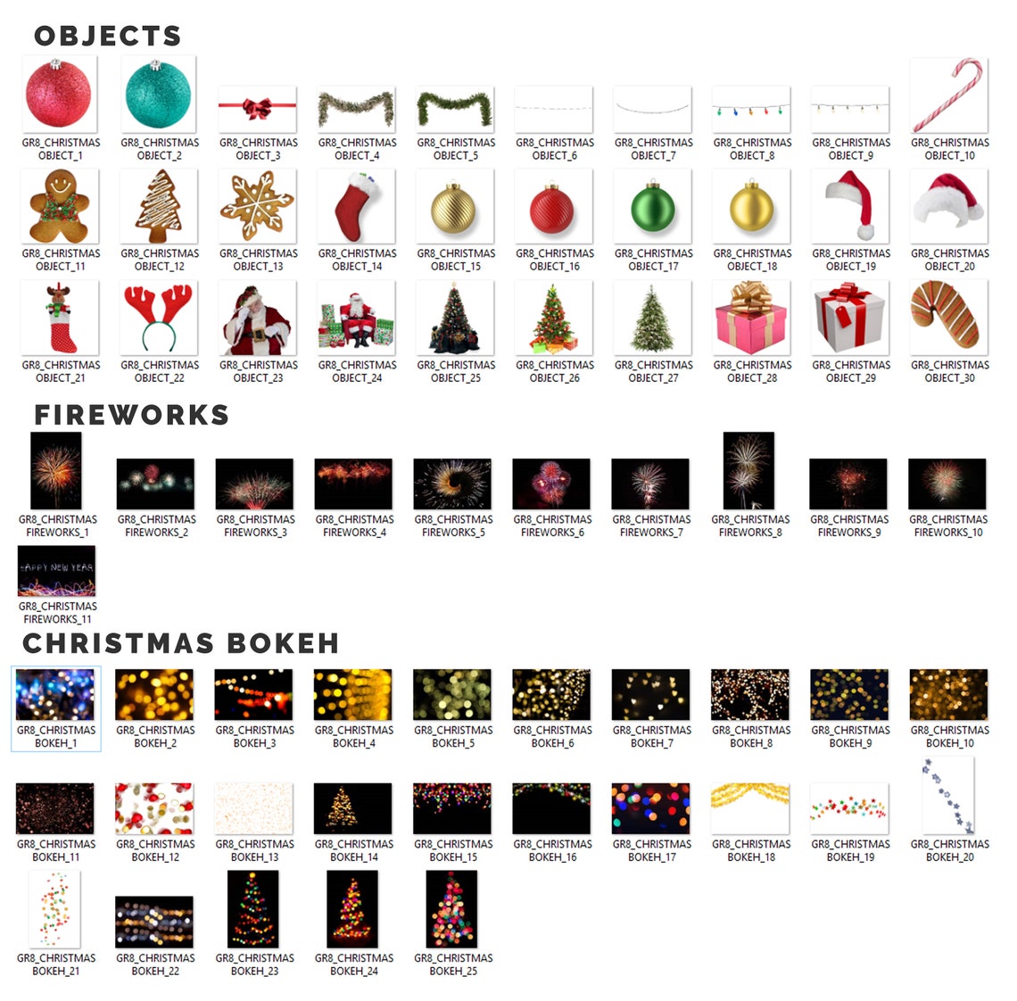 CHRISTMAS OVERLAYS Photoshop Overlays Christmas Bundle | Etsy