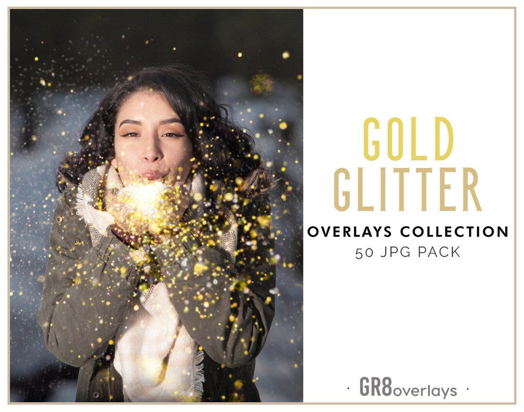 GOLD GLITTER OVERLAYS, Blowing Glitter Overlays, Glitter Overlay, Fairy ...