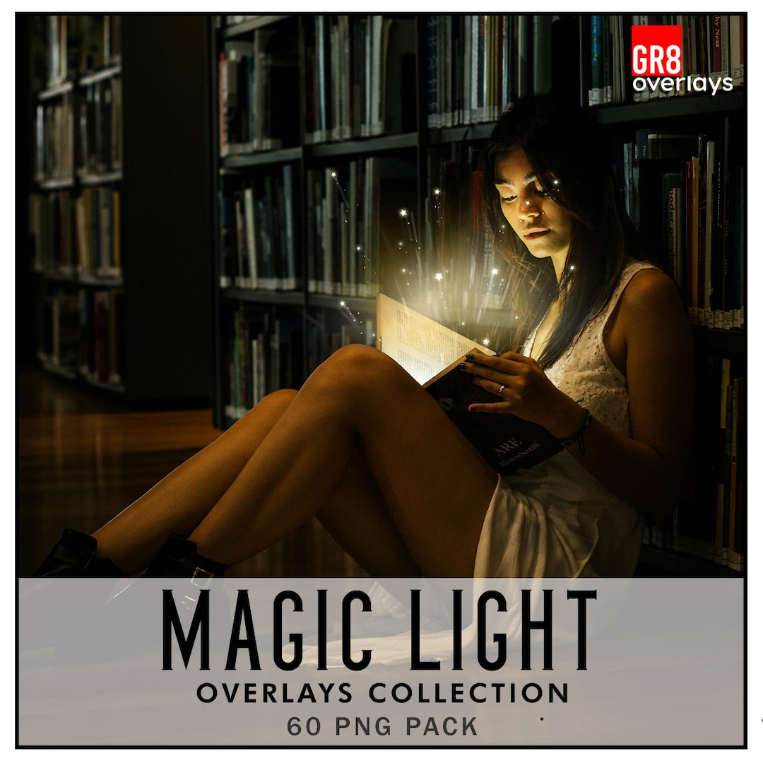 60 MAGIC LIGHT Photoshop Overlays, Digital Overlays, Book Magic Glow ...