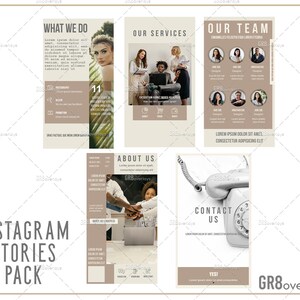 5 INSTAGRAM STORIES Template Pack, Photoshop Files, Easy to Edit ...