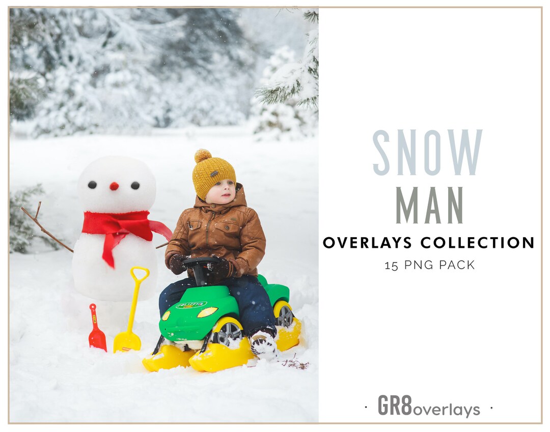 15 SNOWMAN, Photoshop Overlays, PNG Files, Photo Overlays, Photoshop ...