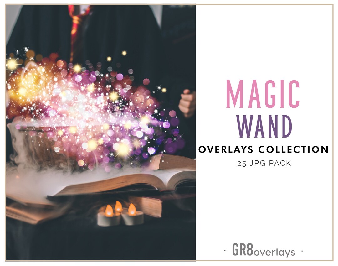 25 MAGIC WAND Overlays, Magic Shine Fairy Effects, Glitter and Sparkle ...