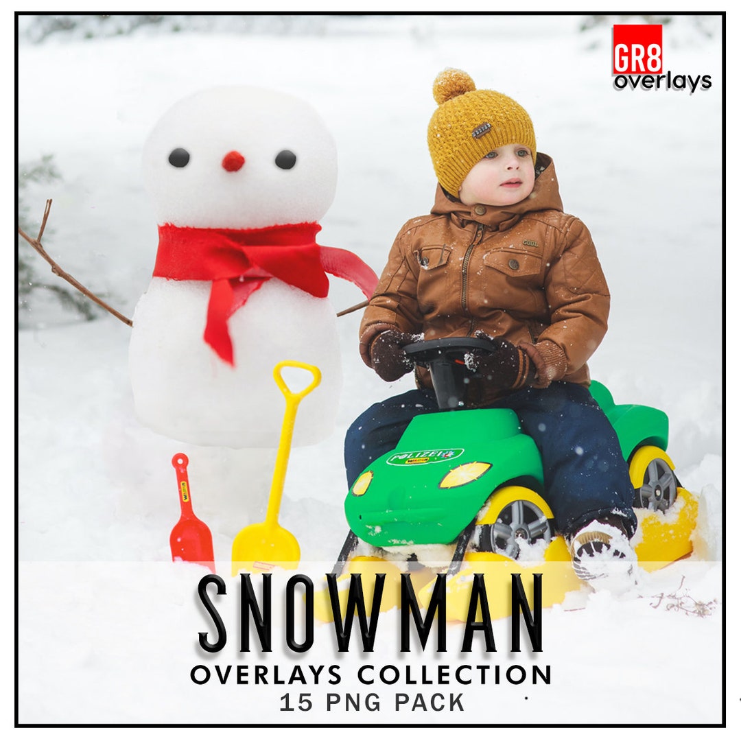 15 SNOWMAN, Photoshop Overlays, PNG Files, Photo Overlays, Photoshop ...
