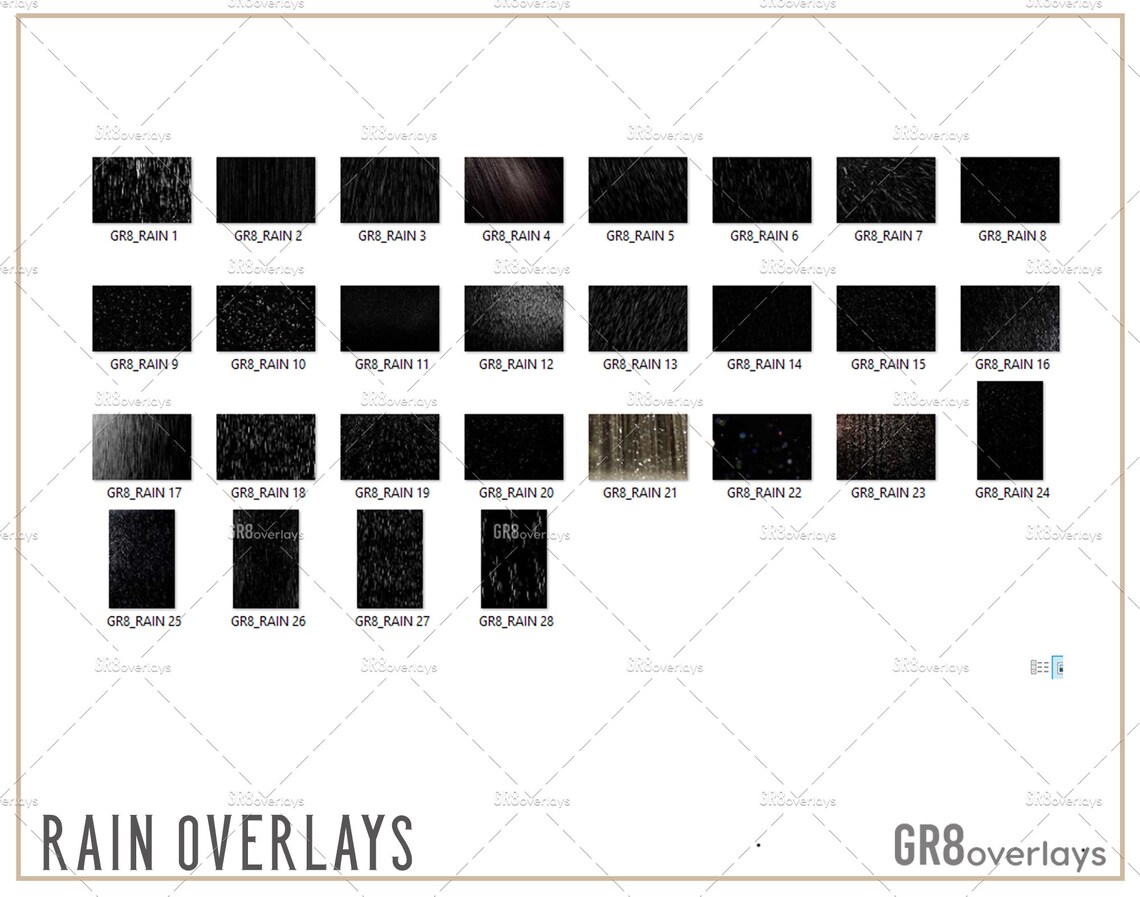 RAIN OVERLAYS Rainstorm Overlays Rain Overlay Photo - Etsy