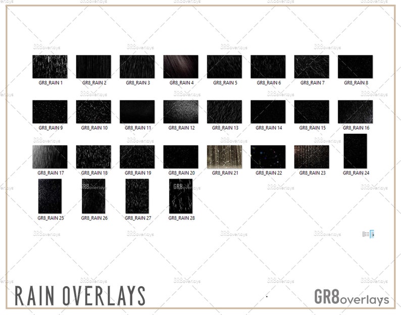 RAIN OVERLAYS Rainstorm Overlays Rain Overlay Photo - Etsy