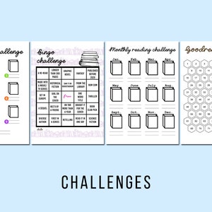 Printable Reading Journal, Reading Planner, PDF Book Tracker, Book ...