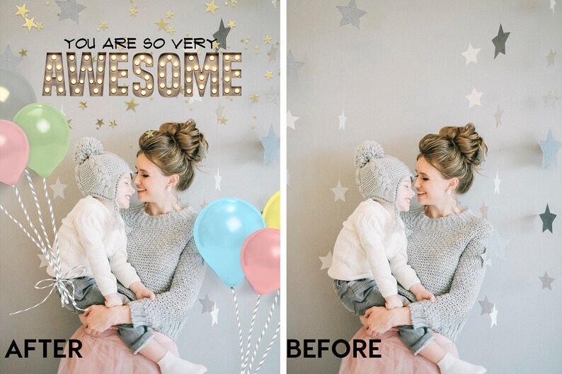 50 BIRTHDAY BUNDLE Overlays, PNG Overlays, Photoshop Overlays ...
