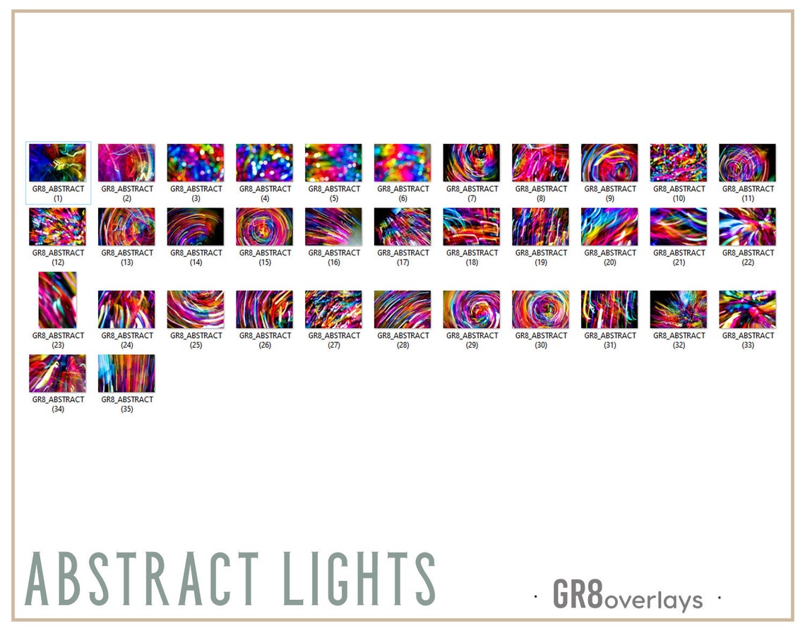 ABSTRACT LIGHTS OVERLAYS Bokeh Lights Effect Photo Overlays - Etsy