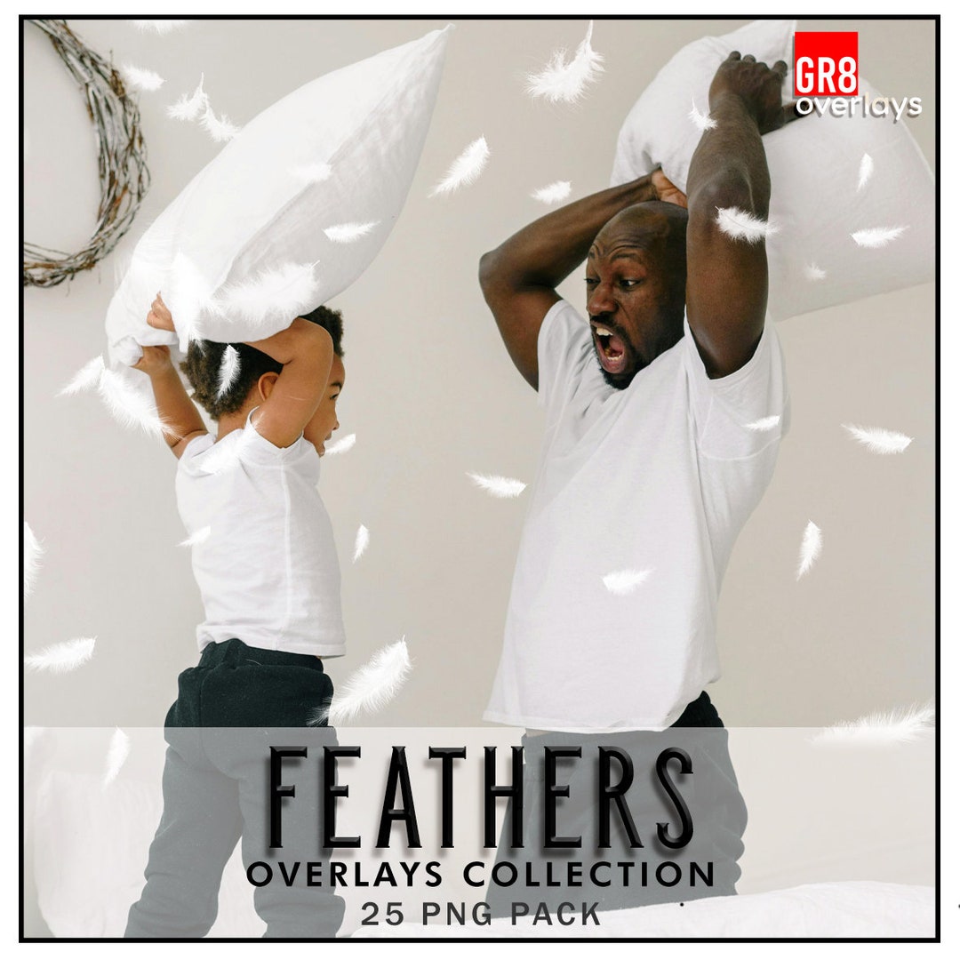 25 FEATHERS, Photoshop Overlays, PNG Files, Photo Overlays, Photoshop ...