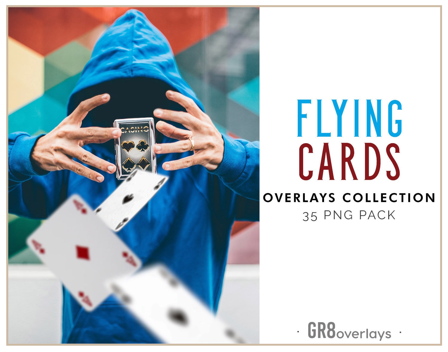 FLYING CARDS Overlays PNG Poker Cards Flying Cards - Etsy Singapore