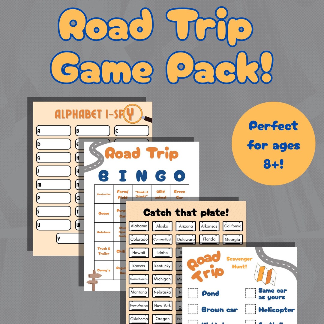Road Trip Game Collection - Etsy