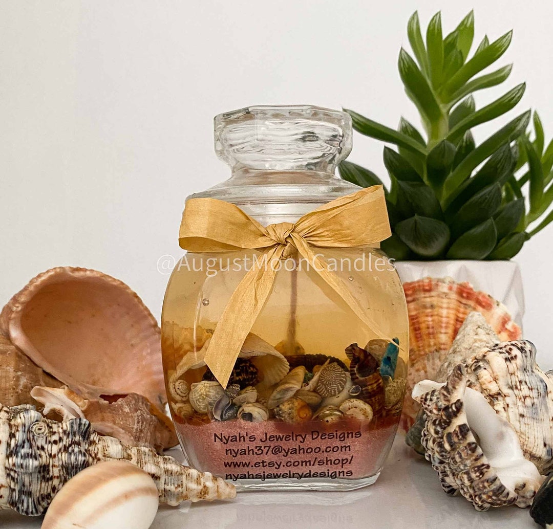Seashell Scented Candle, Housewarming Gift, Beach Candle, Coastal ...