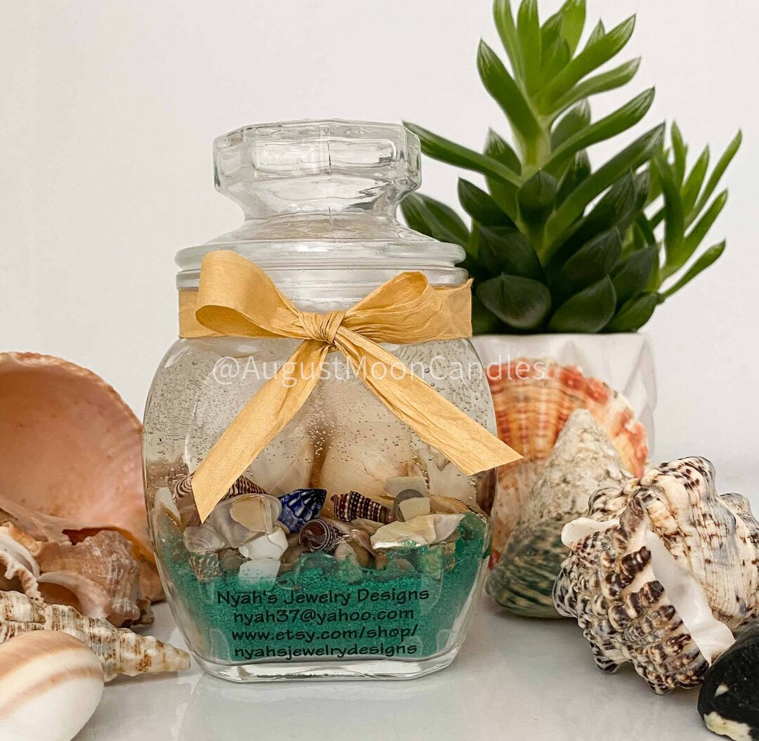 Seashell Gel Wax Candle, Seashell Decor, Hostess Gift, Ocean Candle ...