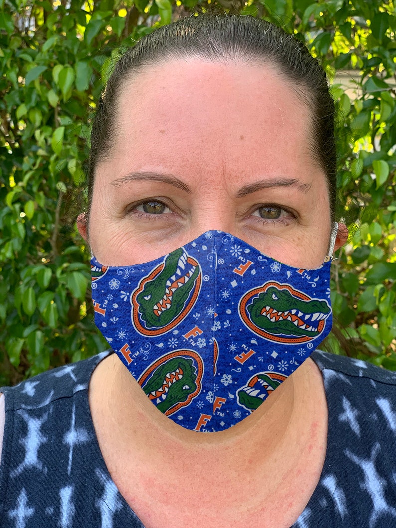 UF Gators face mask Womens Face Mask Reusable Face mask | Etsy