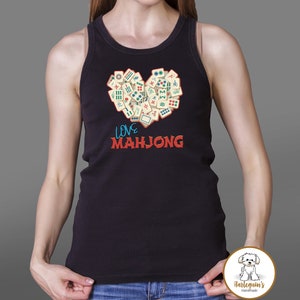 Mahjong Love T-shirt, Cute Mahjong Shirt,love Mahjong T-shirt, Funny ...
