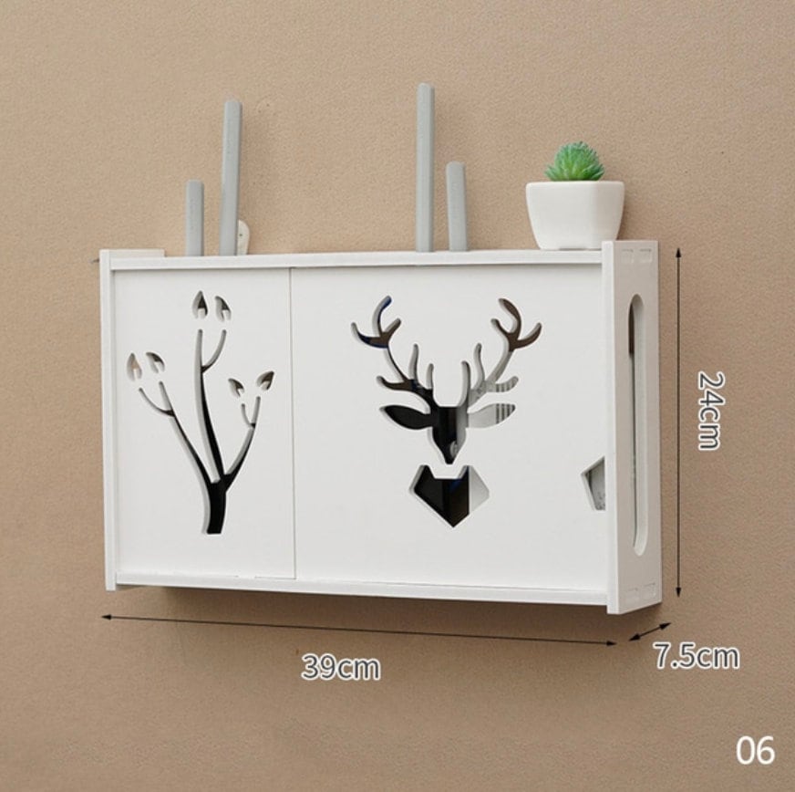Wifi Router Box Wall Hanging Decor Decorative Wood Box Organize Home ...