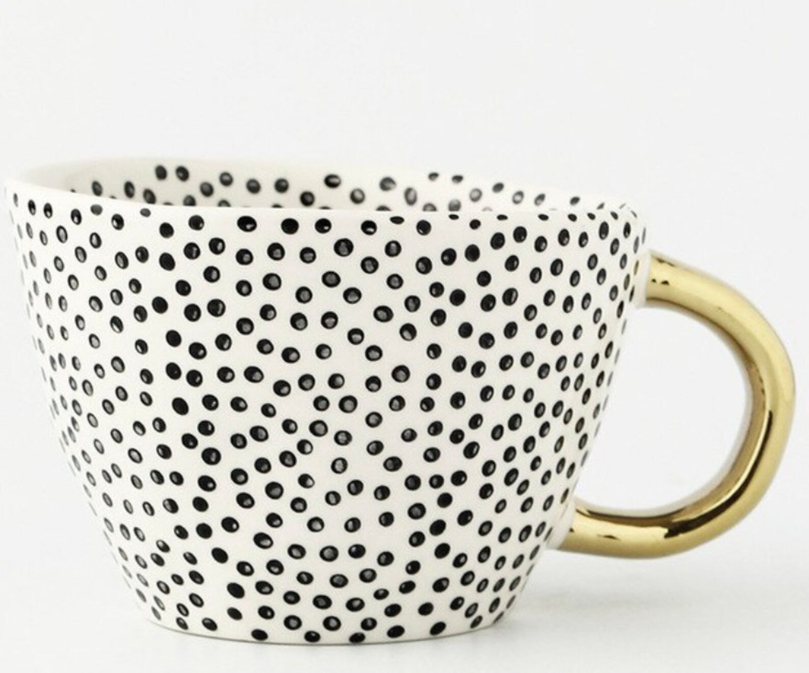 Mugs With Gold Handle Hand Painted Geometric Ceramic Handmade - Etsy