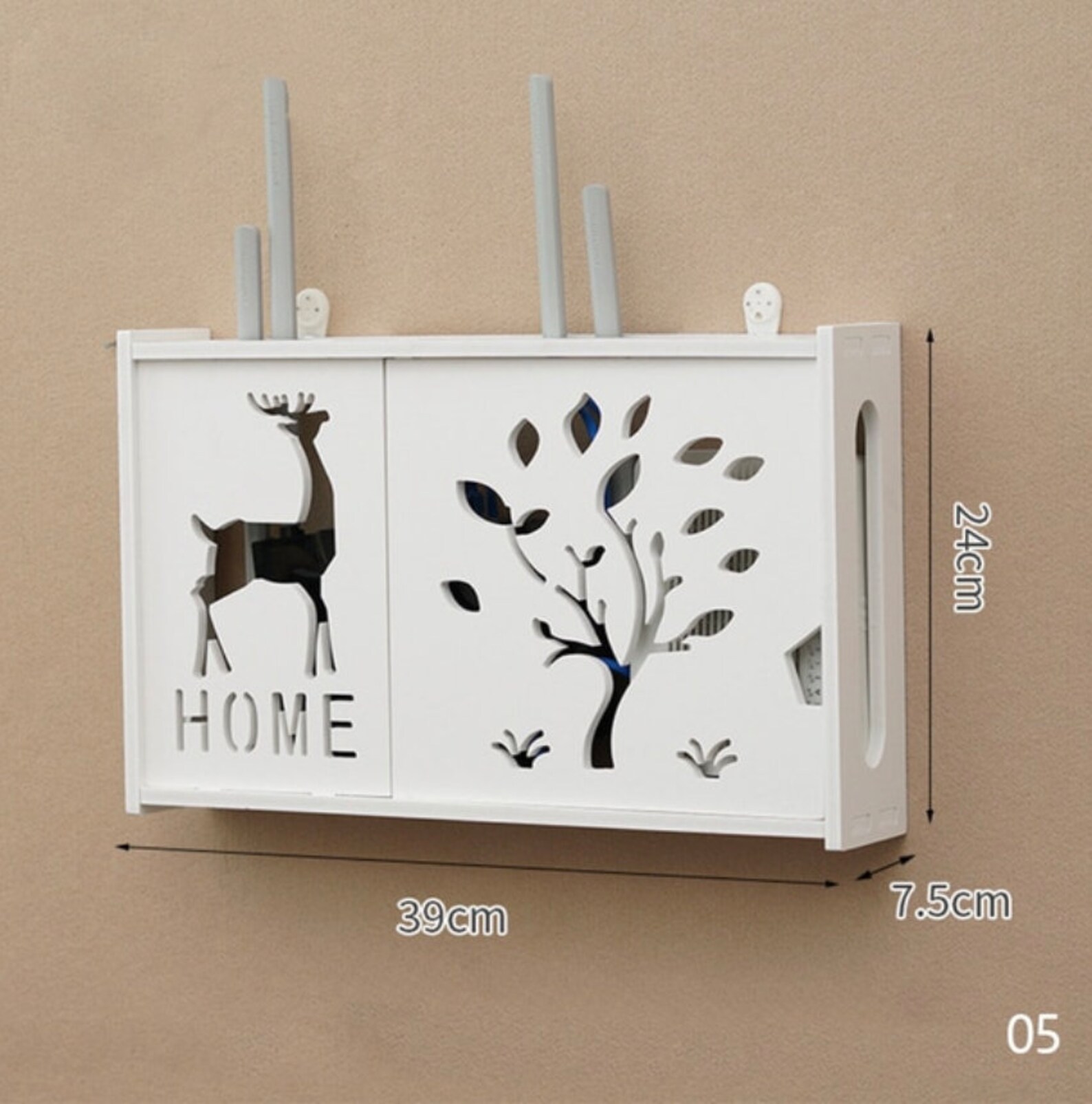 Wifi Router Box Wall Hanging Decor Decorative Wood Box Organize Home ...