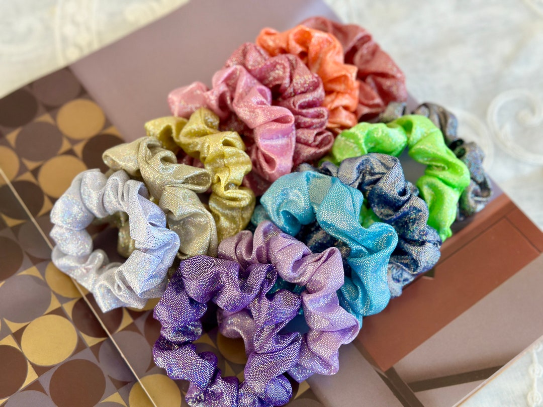 Collection Skinny Laser Nylon Scrunchies Elastic Hair Tie Normal Skinny ...