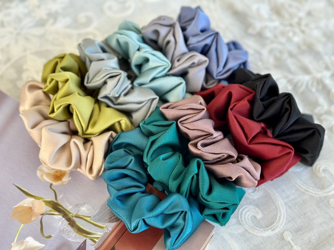 Collection Regular Polyester Scrunchies Elastic Hair Tie Normal ...