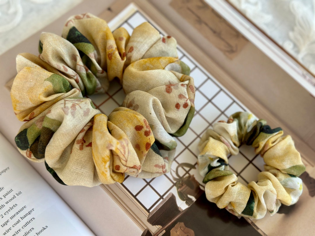 Tencel Ramie Scrunchies Giant Jumbo Skinny Thin Thick Hair Tie Holiday ...