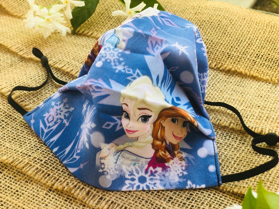 Elsa Face Mask Frozen Characters Cotton Washable Double Layer - Etsy