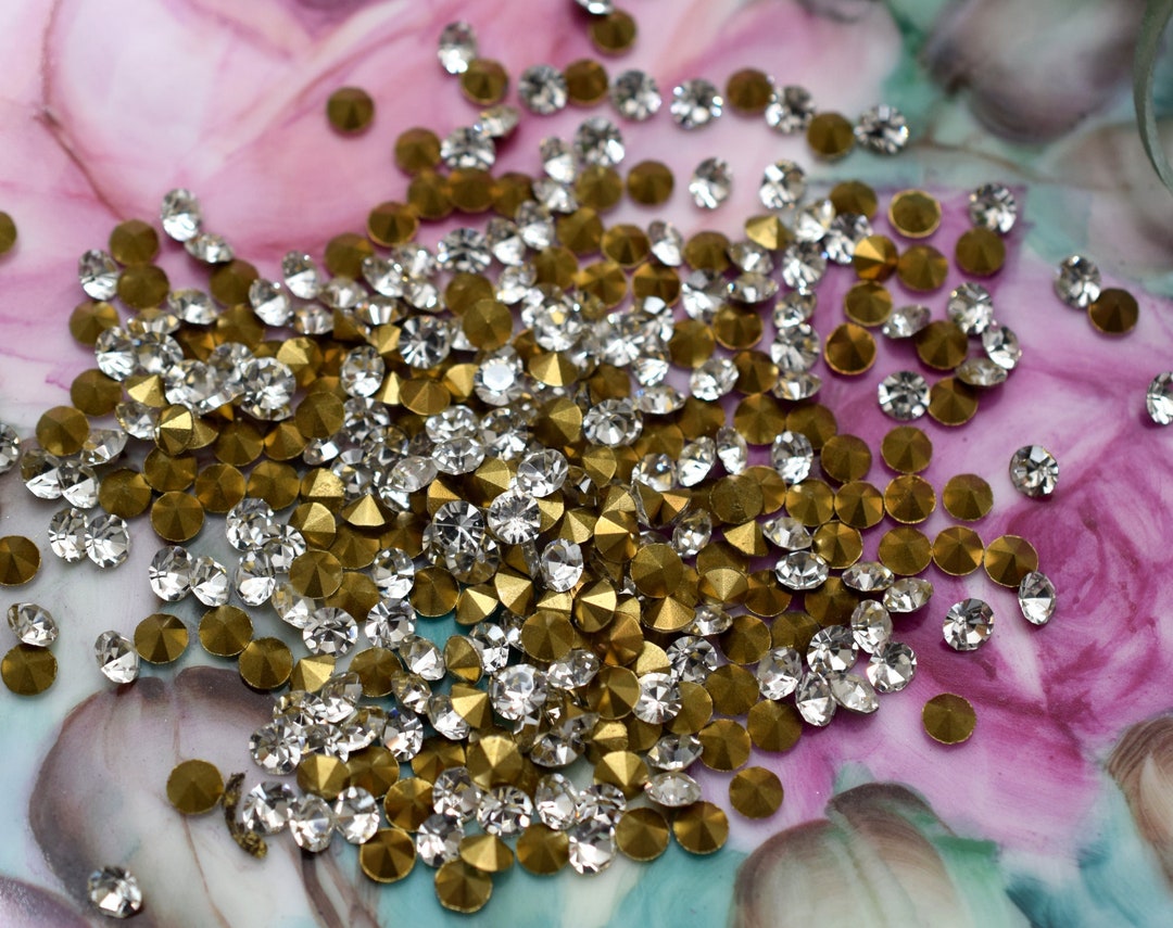 60pcs SS19 Vintage Rhinestones Crystal Clear Crystals Chatons 19SS ...
